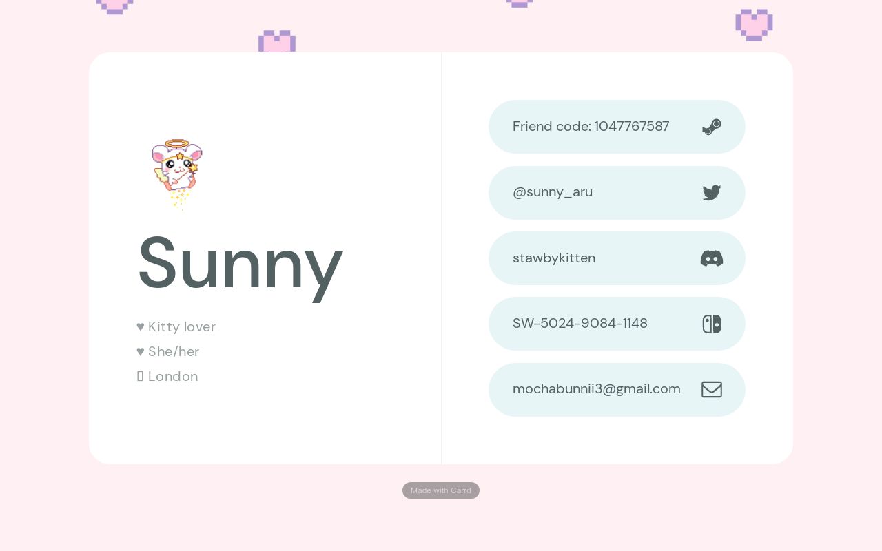 Sunny's carrd